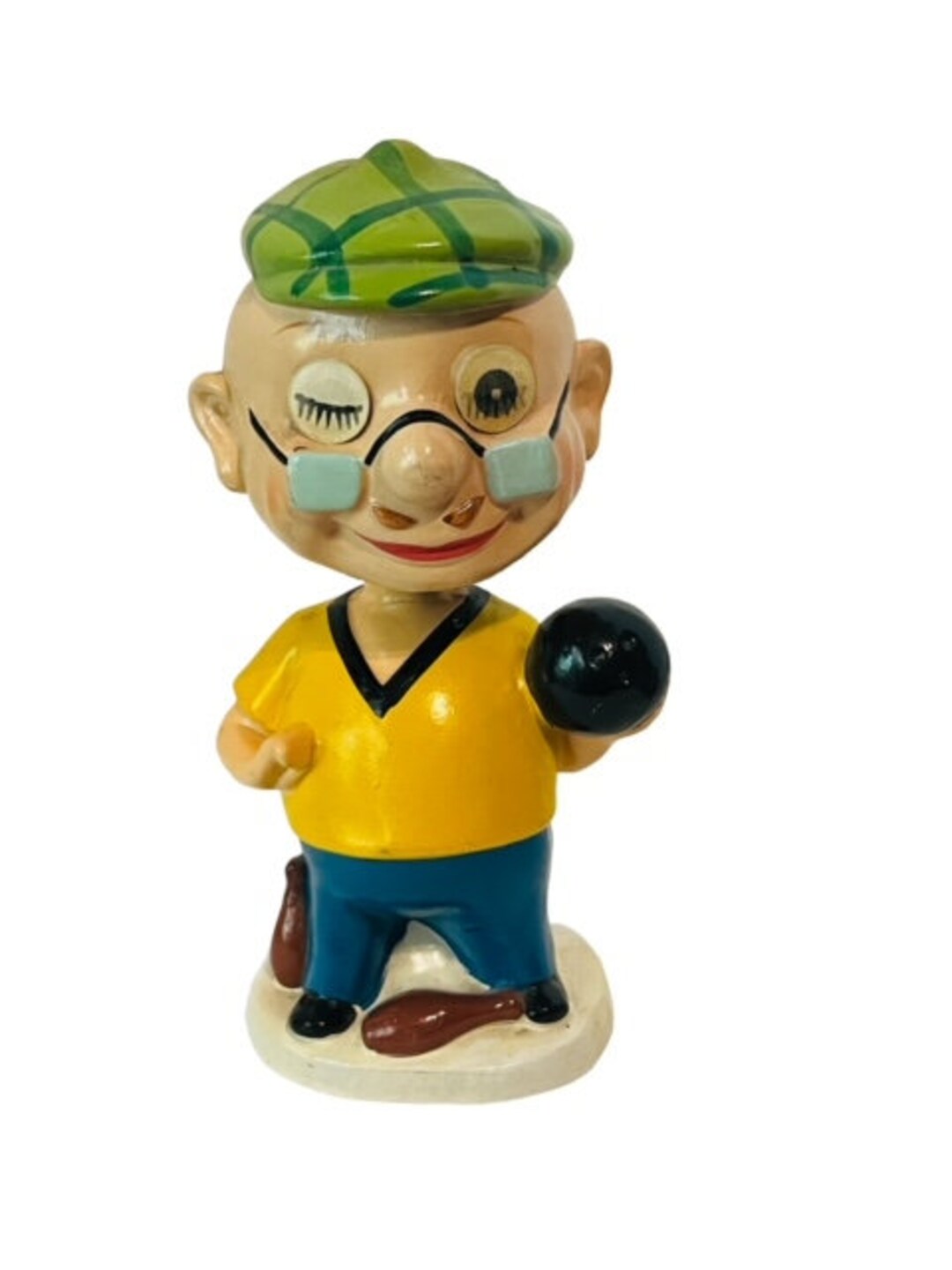 Bowler Bobblehead Vtg Antique Figurine Bobble Nodder Bowling Japan 1950 ...