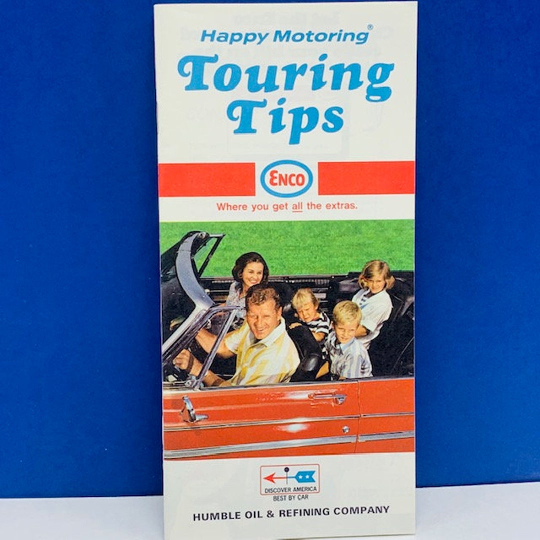 EXXON TOURING SERVICE Advertising Paper Ephemera Vintage 1970s Gas Oil ...