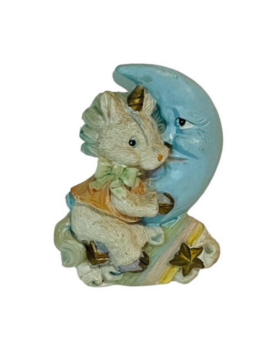 Unicorn Refrigerator Magnet Figurine Starlight Starbright Vtg Enesco Moon Blue - Etsy