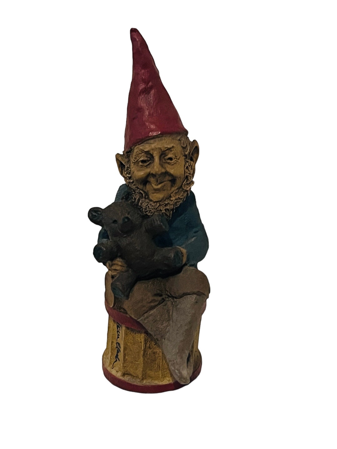 Tom Clark Figurine Gnome Elf SIGNED Cairn Sculpture Teddy Bear Spool ...