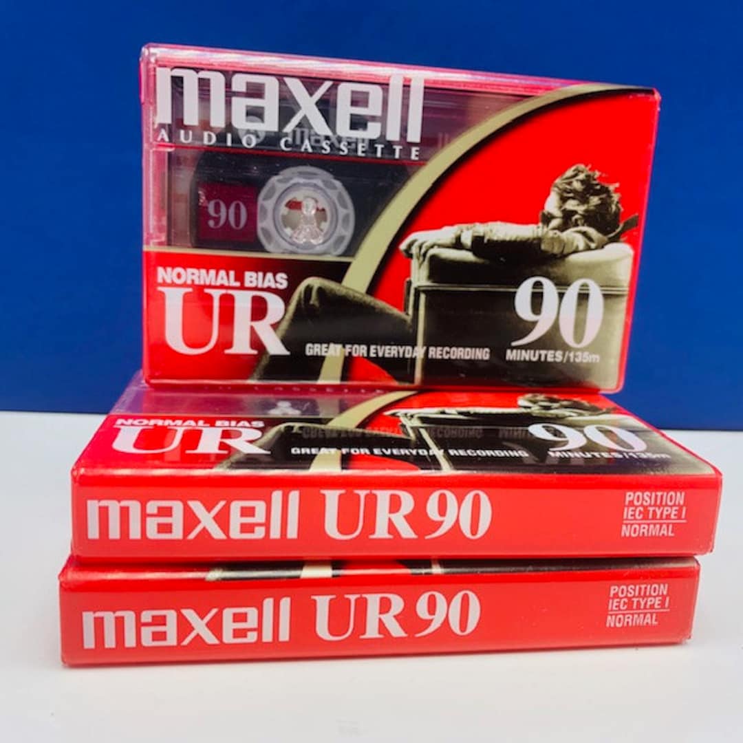 MAXELL BLANK MEDIA Vintage 1980s Audio Cassettes Mixed Lot of Three 3 ...