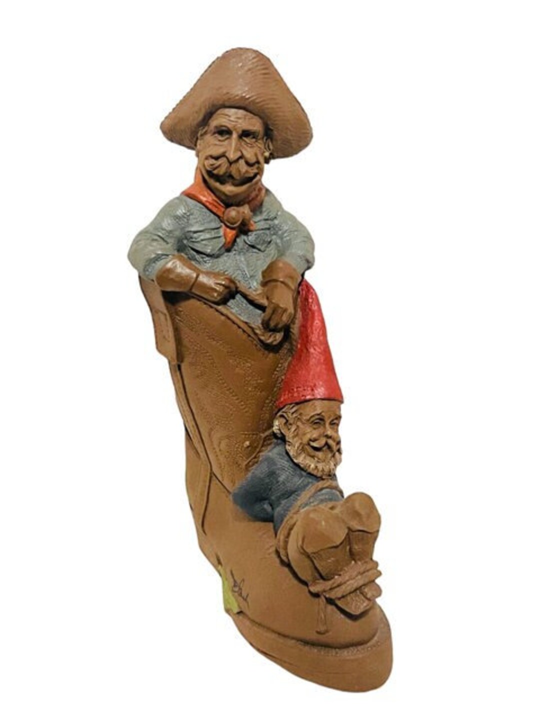 Tom Clark Figurine Gnome Elf SIGNED Sculpture Cairn Cowboy Boot Western ...