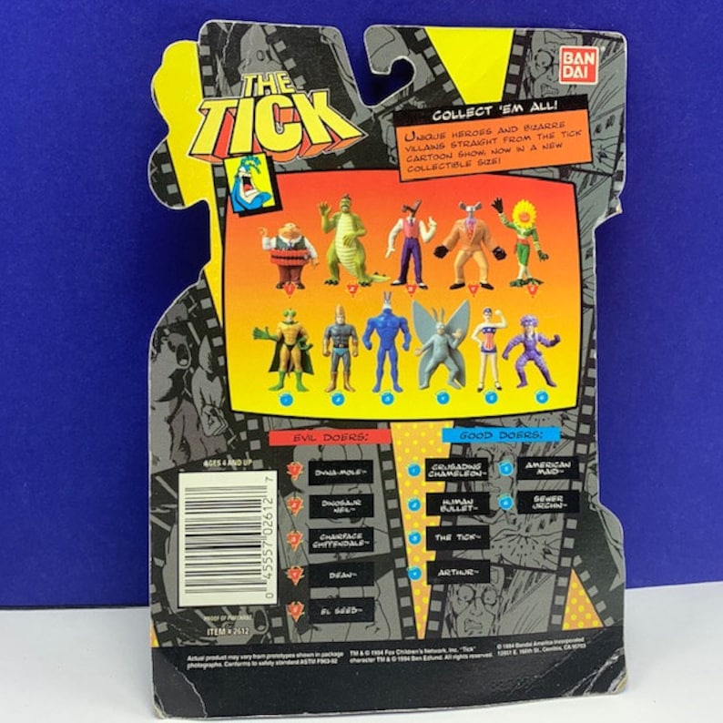 THE TICK BANDAI 1994 Vintage Action Figure Toy Retro Vtg Pop - Etsy