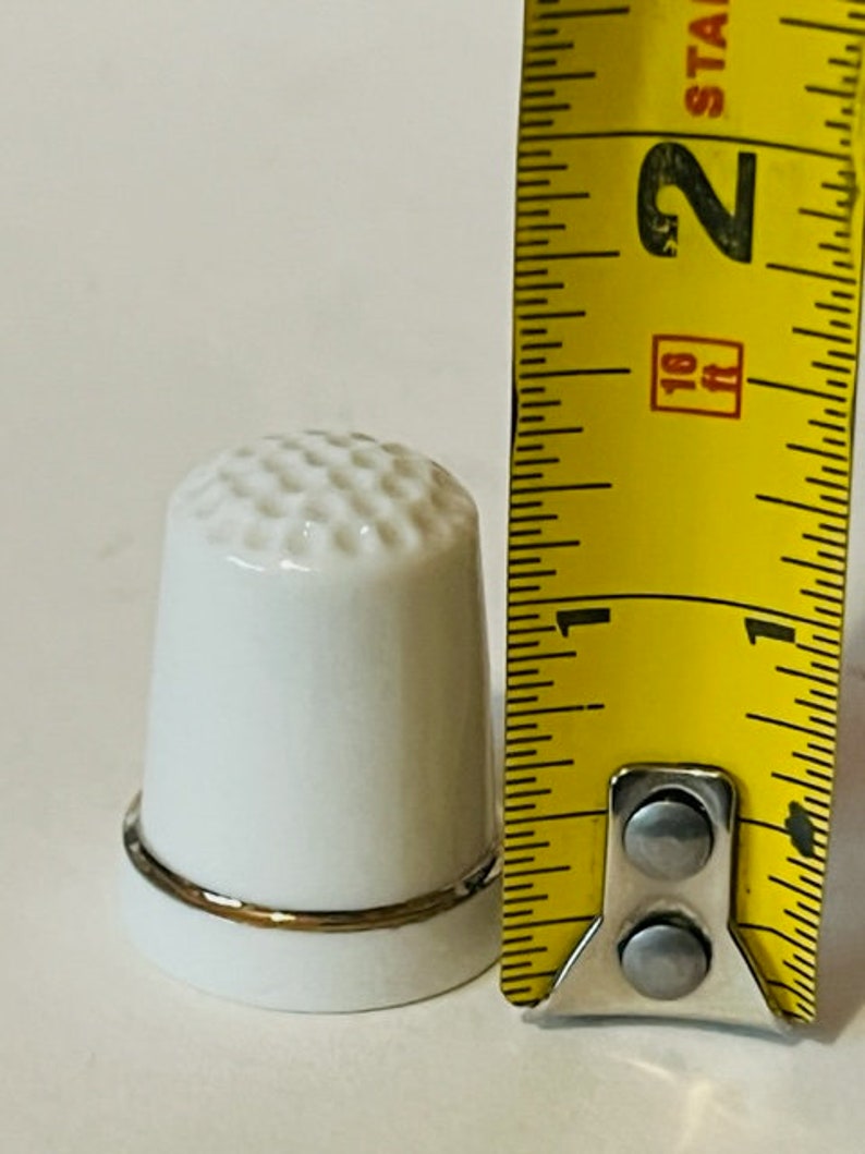 Butterfly Thimble Porcelain Butterflies Sewing Figurine Vtg Antique Bug ...