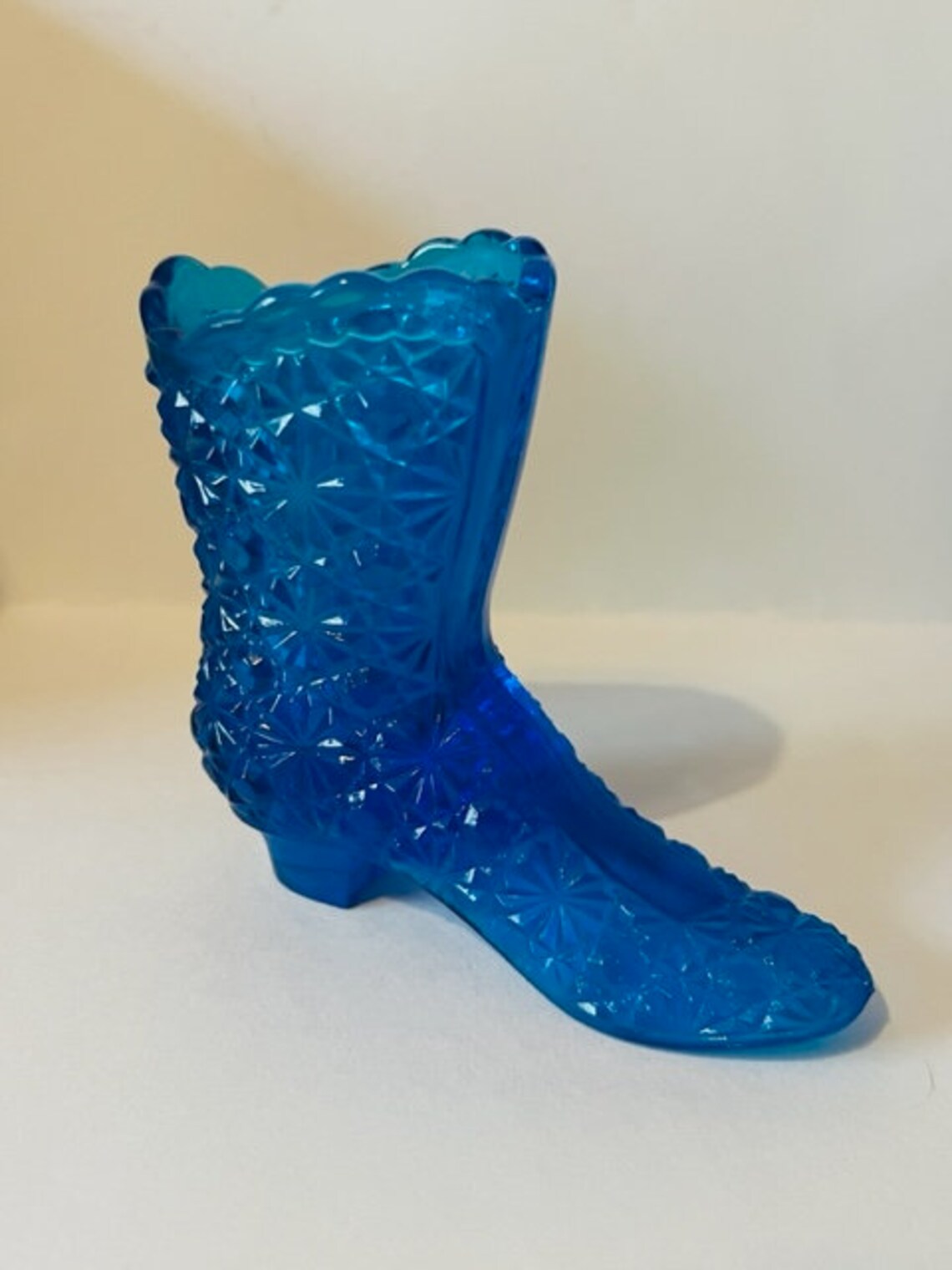 Fenton Glass Boot Shoe High Heel Slipper Figurine Boyds Westmoreland ...