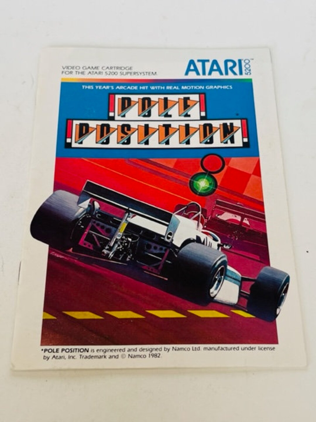 Pole Position Cartridge Atari 5200 Video Game Vtg Manual Instruction ...