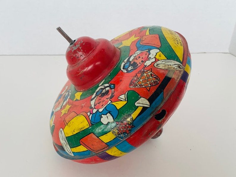 Antique Toy Metal Tin Top Vintage Vtg Ohio Art USA Made Big - Etsy