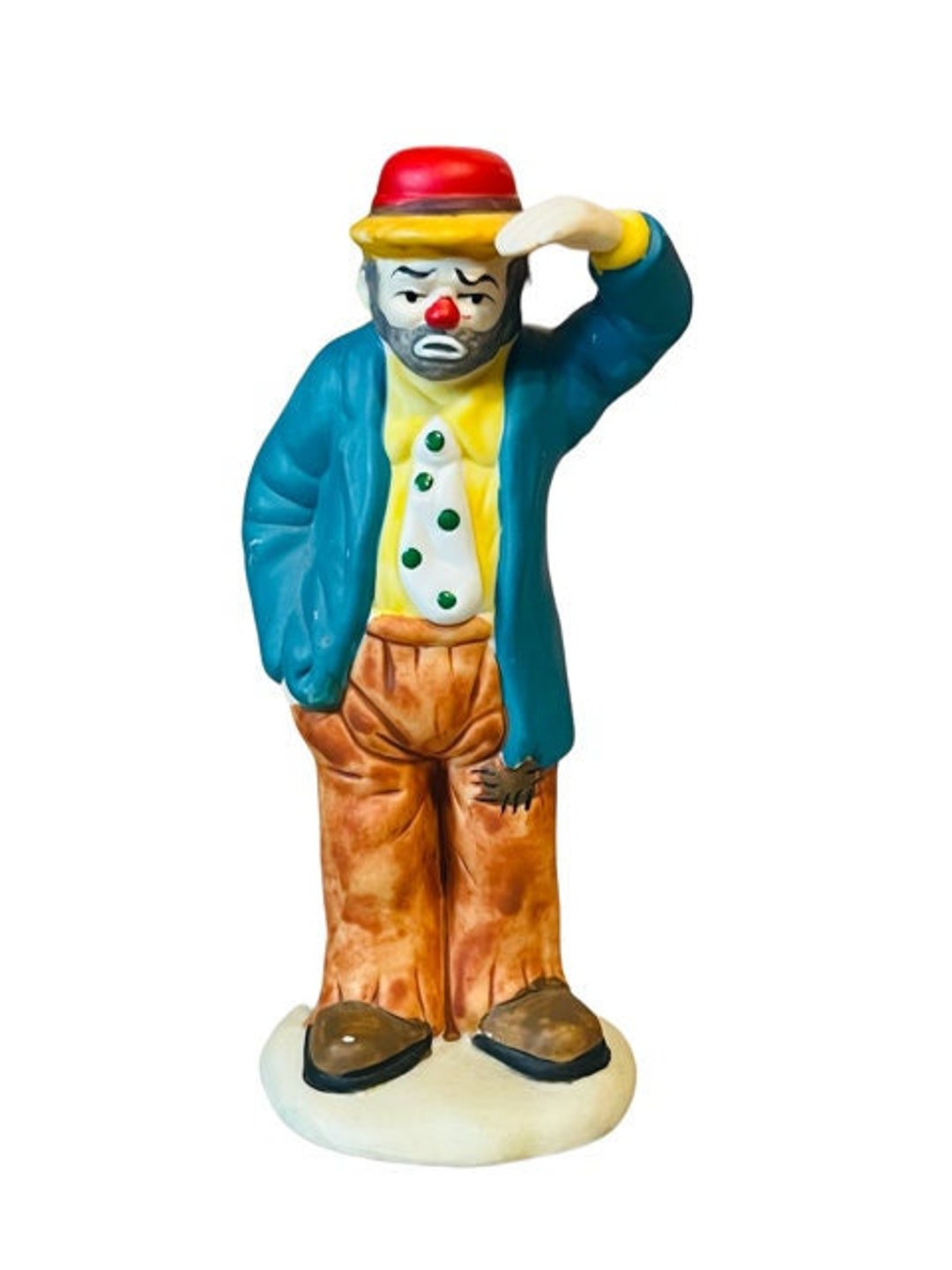 Emmett Kelly Clown Figurine Flambro Vtg Carnival Circus Creepy Decor ...