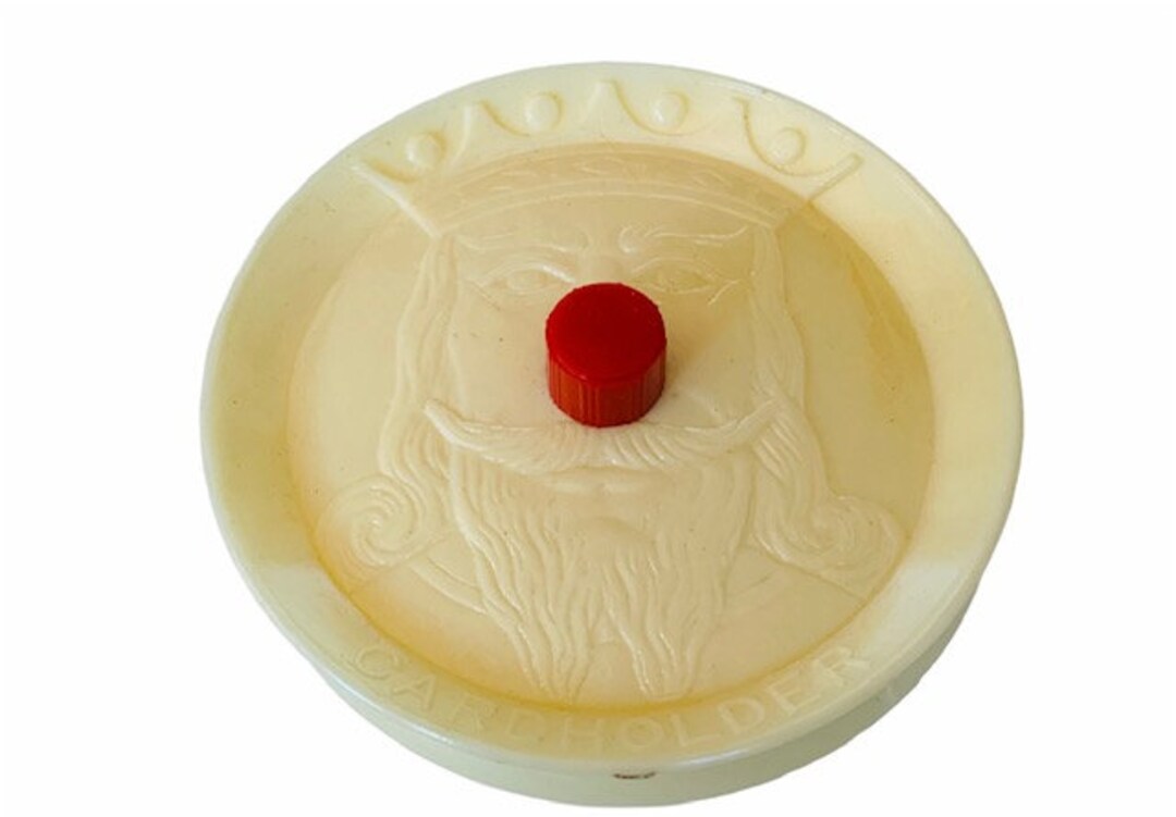 PLAYING CARDS CARDHOLDER King Face Head Vintage Antique Plastic Poker ...