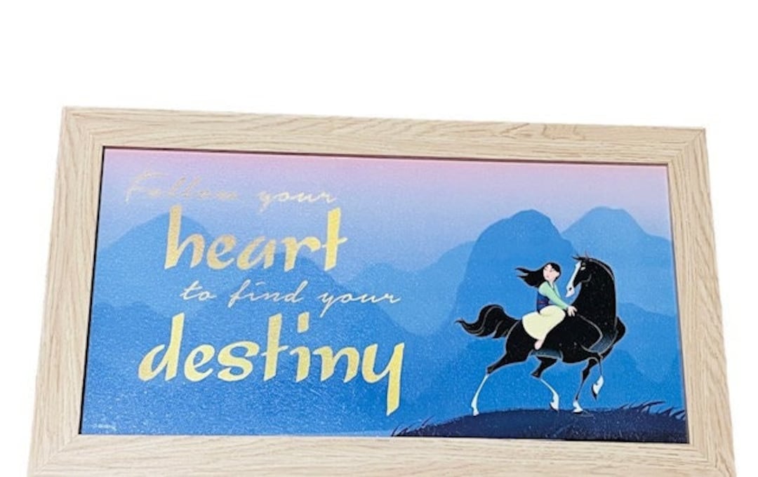 Walt Disney Mulan Picture Wall Hanging Art 18X10 Heart Destiny - Etsy