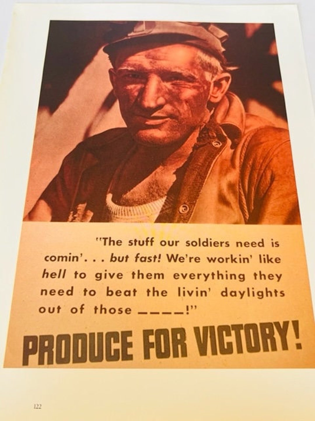 World War Advertisement Ad Vtg Print Litho 12X9 WW2 WWII Produce ...