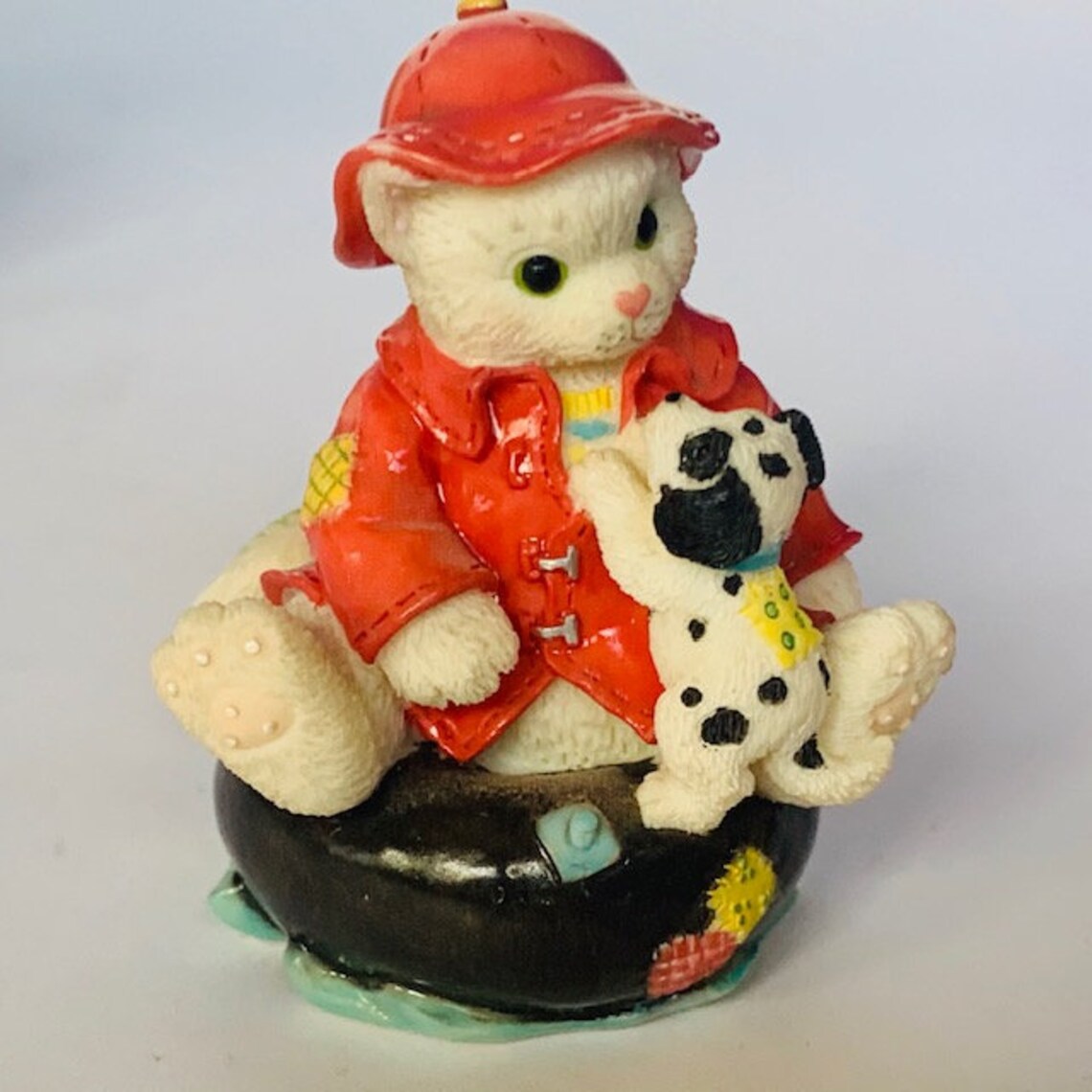 CAT KITTEN FIGURINE Calico Kitten Enesco Vintage Resin - Etsy