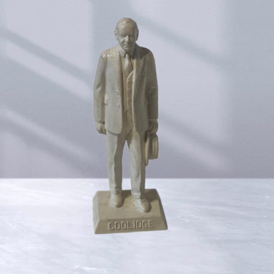 Vintage Calvin Coolidge Louis Marx President Plastic Figure Political ...