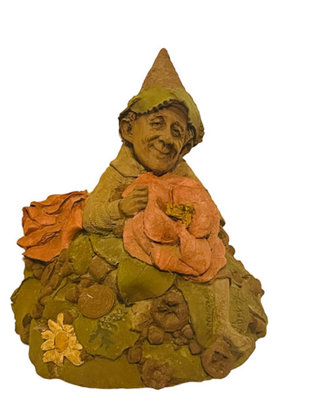 Tom Clark Figurine Gnome SIGNED Cairn Sculpture Nunny Flower Rose ...