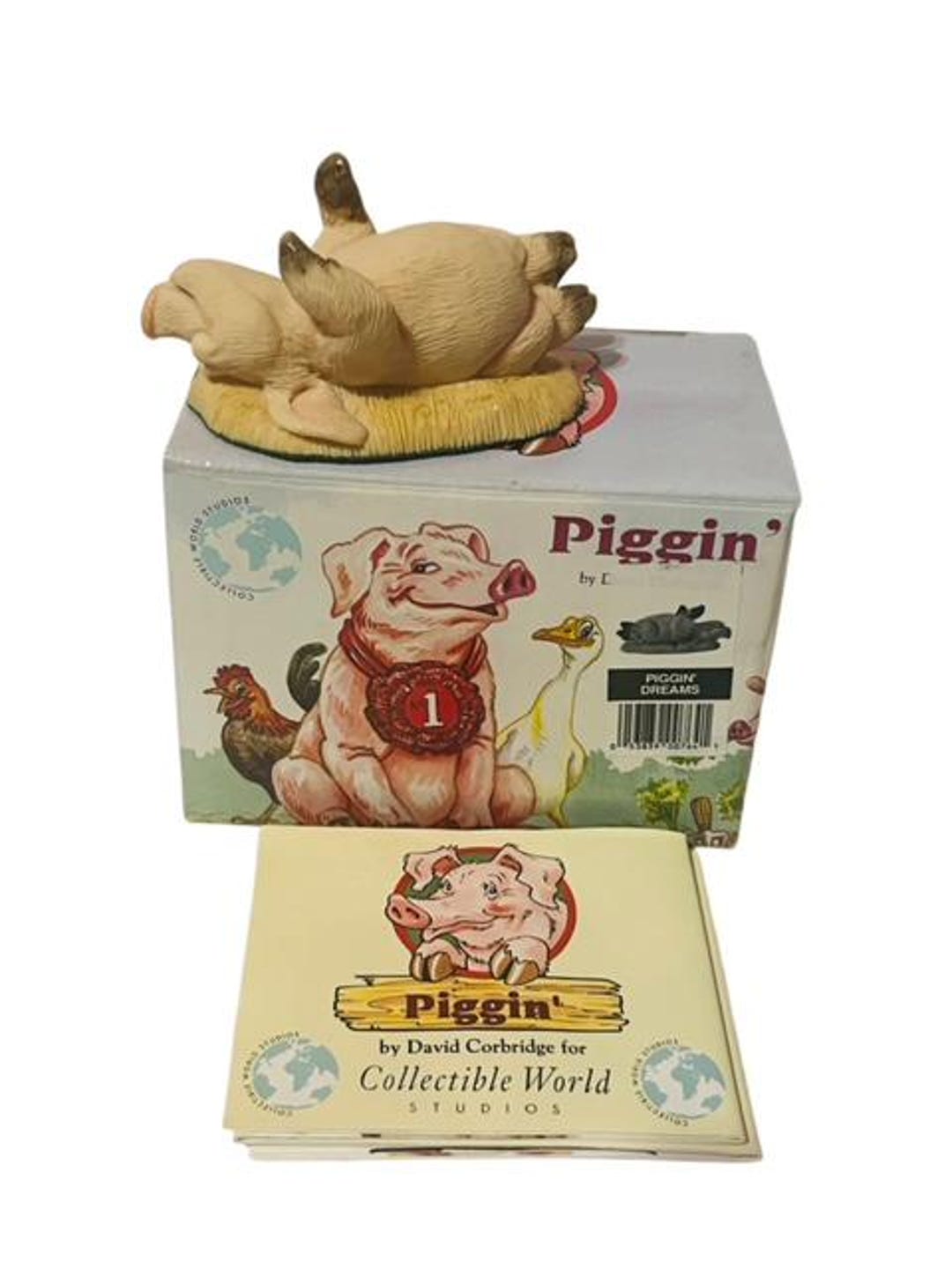 Pig Figurine Anthropomorphic Corbridge Piglet Flambro Piggin BOX Dreams ...