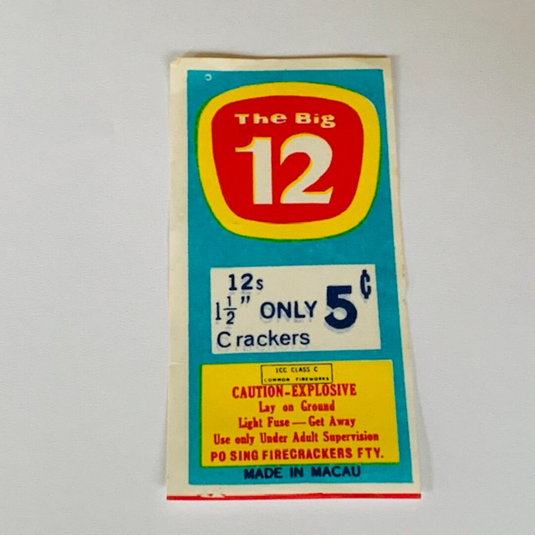 FIRECRACKER FIREWORKS LABEL Drug Store Paper Ephemera Vintage Craft ...