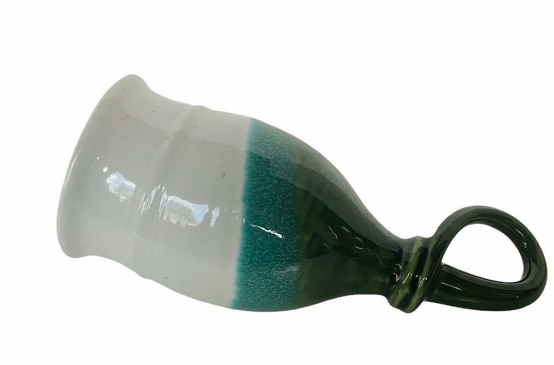 No Handle Beer Mug Pottery Cup Green Handleless Ireland Scotland ...