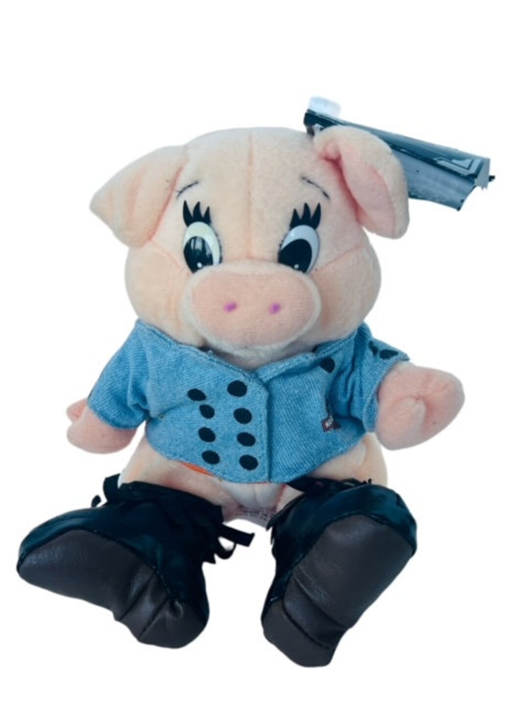 Harley Davidson Motorcycle Plush Stuffed Animal Tag Bean Bag Pig Denim ...