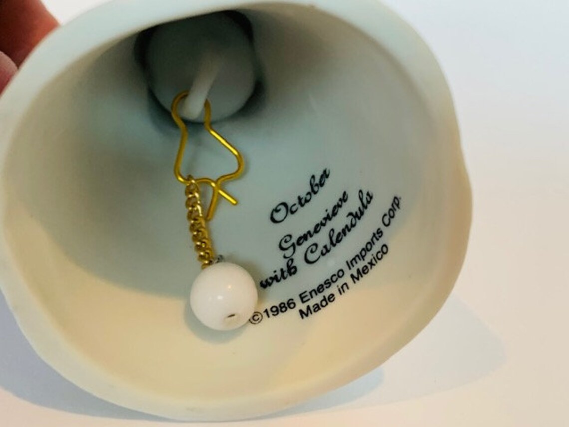 ENESCO PORCELAIN BELL Figurine 1986 Vintage Vtg October - Etsy