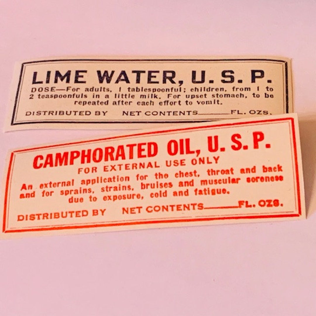 DRUGSTORE PHARMACY LABELS Drug Store Antique Paper Ephemera Vintage Ww1 ...