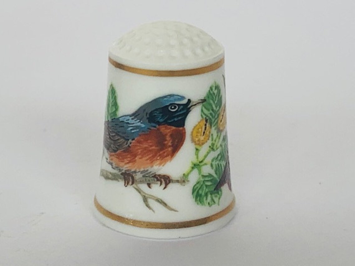 FRANKLIN MINT THIMBLE Songbirds of the World Song Bird Robin - Etsy