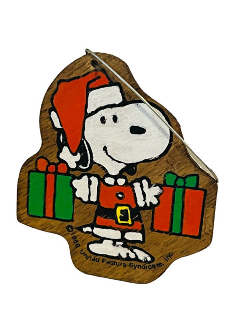 Peanuts Gang Snoopy Charlie Brown Christmas Ornament 1958 Wood - Etsy
