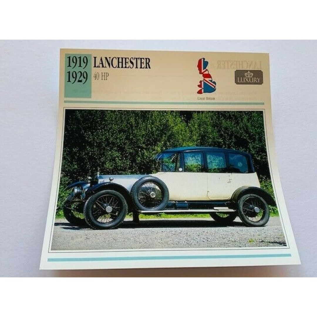 Classic Car Print Picture Photo Automobile Ephemera 6X6 Lanchester 40 ...