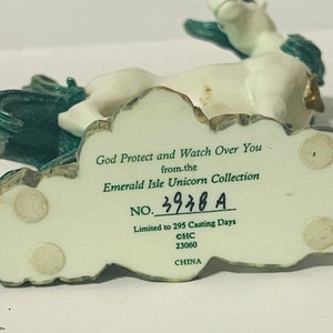 Unicorn Figurine Pegasus Hamilton Collection Emerald Isle God Protect ...