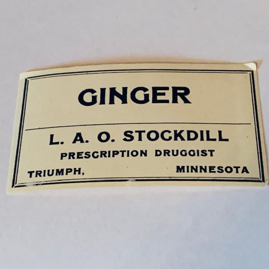 DRUGSTORE PHARMACY LABEL Antique Paper Ephemera Vintage Ww1 Era Wwi ...