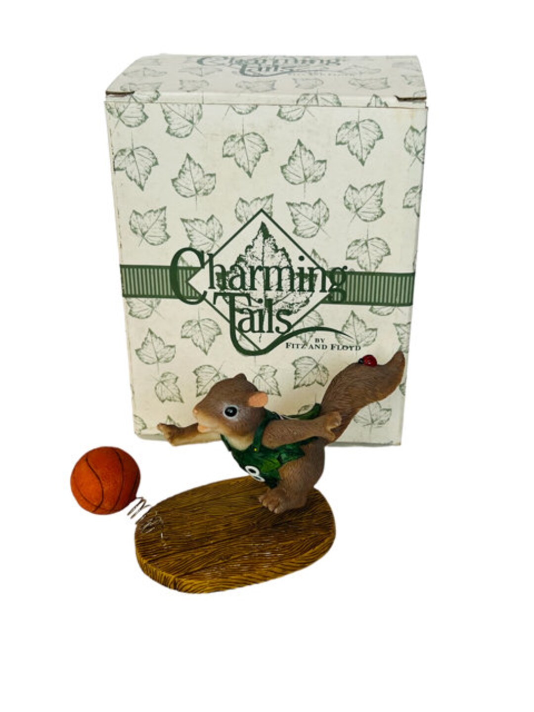 Charming Tails Figurine Mouse Fitz Floyd Anthropomorphic Bouncing Ball ...