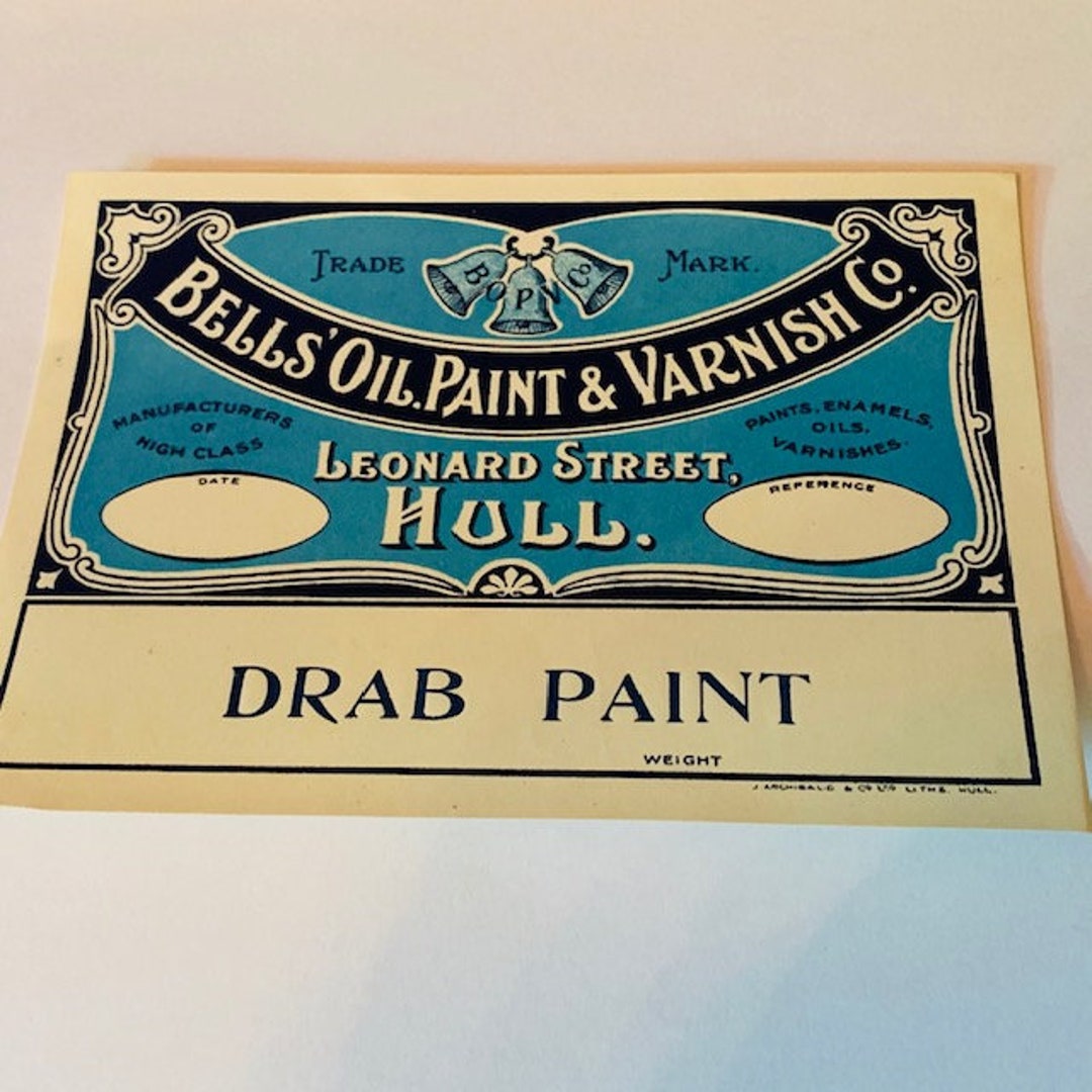 PAINT VARNISH LABEL Drug Store Paper Ephemera Vintage Craft Advertising ...