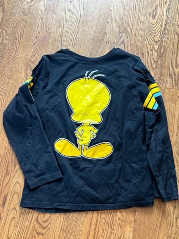 Tweety Bird T-Shirt Looney Tunes vtg Long Sleeve Larg… - Gem