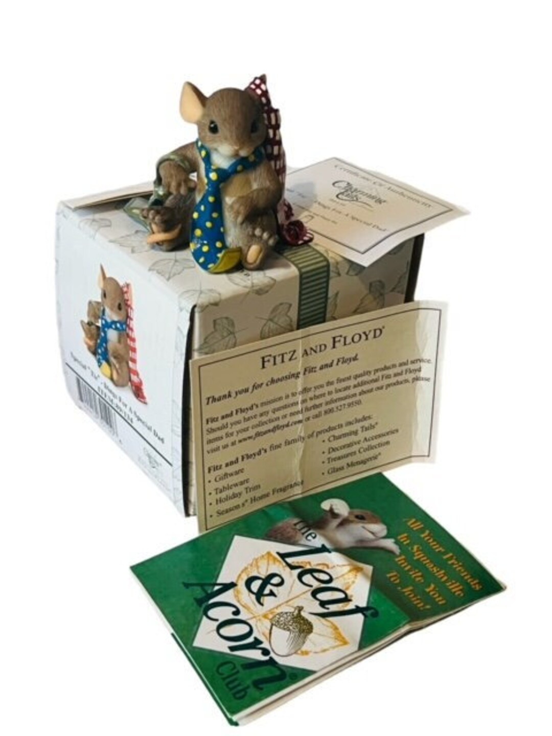 Charming Tail Figurine Mouse Fitz Floyd Anthropomorphic Mice Box Dings ...