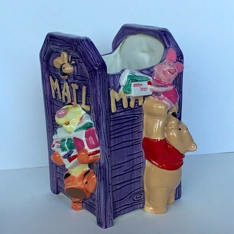 Walt Disney Planter Winnie Pooh Mail Box Figurine FTD Piglet - Etsy
