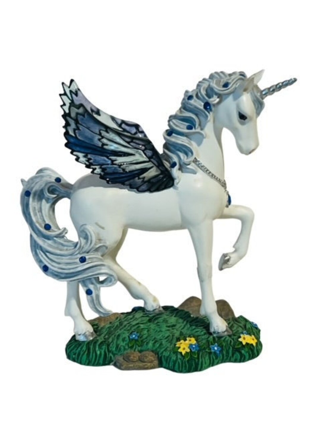 Unicorn Figurine Pegasus Hamilton Collection Jeweled Reflections ...