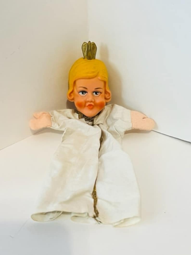 Hand Puppet Toy 1969 Muppets Mr Rogers Vtg Antique Jim Henson Gold ...