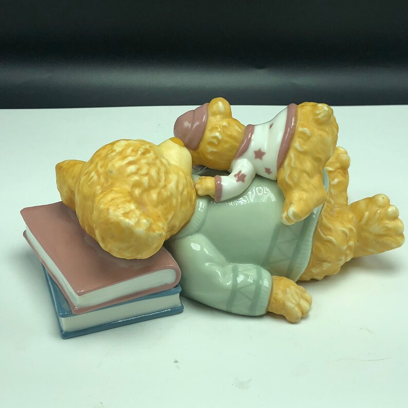 TEDDY BEAR FIGURINE Vintage Porcelain Statue Sculpture Father - Etsy