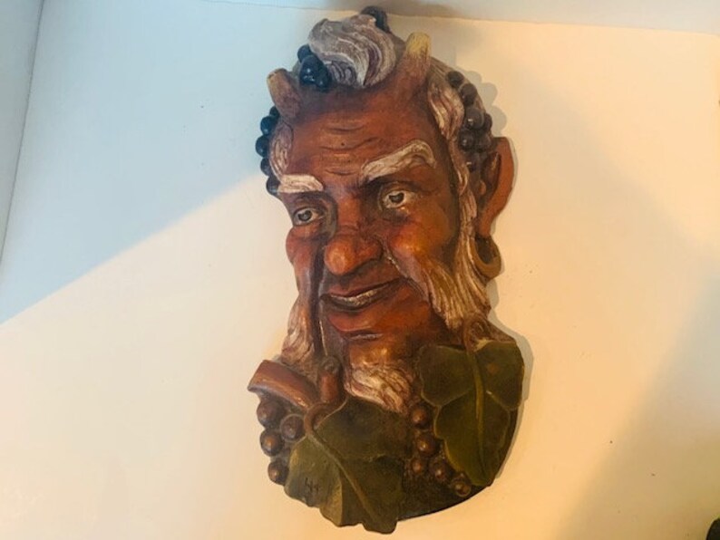 Pan Greek God Man Devil Horns West Germany W Wall Hanging | Etsy