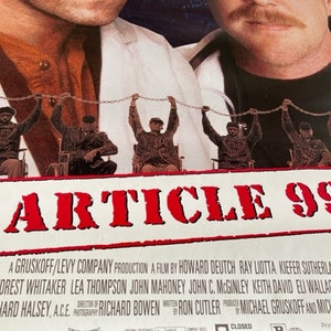 Movie Theater Cinema Poster Lobby Card 1992 Article 99 Ray Liotta ...