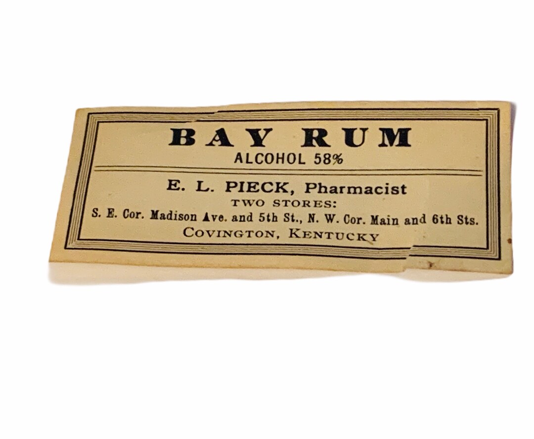 DRUGSTORE PHARMACY LABEL Antique Paper Ephemera Vintage Ww1 Era Wwi ...