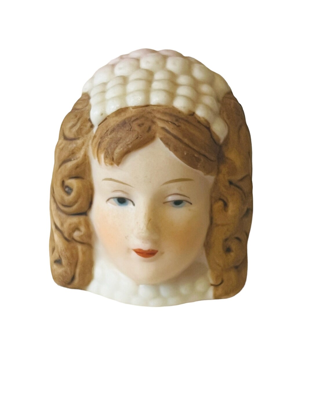 Art Deco Ladies Fashion Porcelain Thimble Bust Fine China Antique Vtg ...