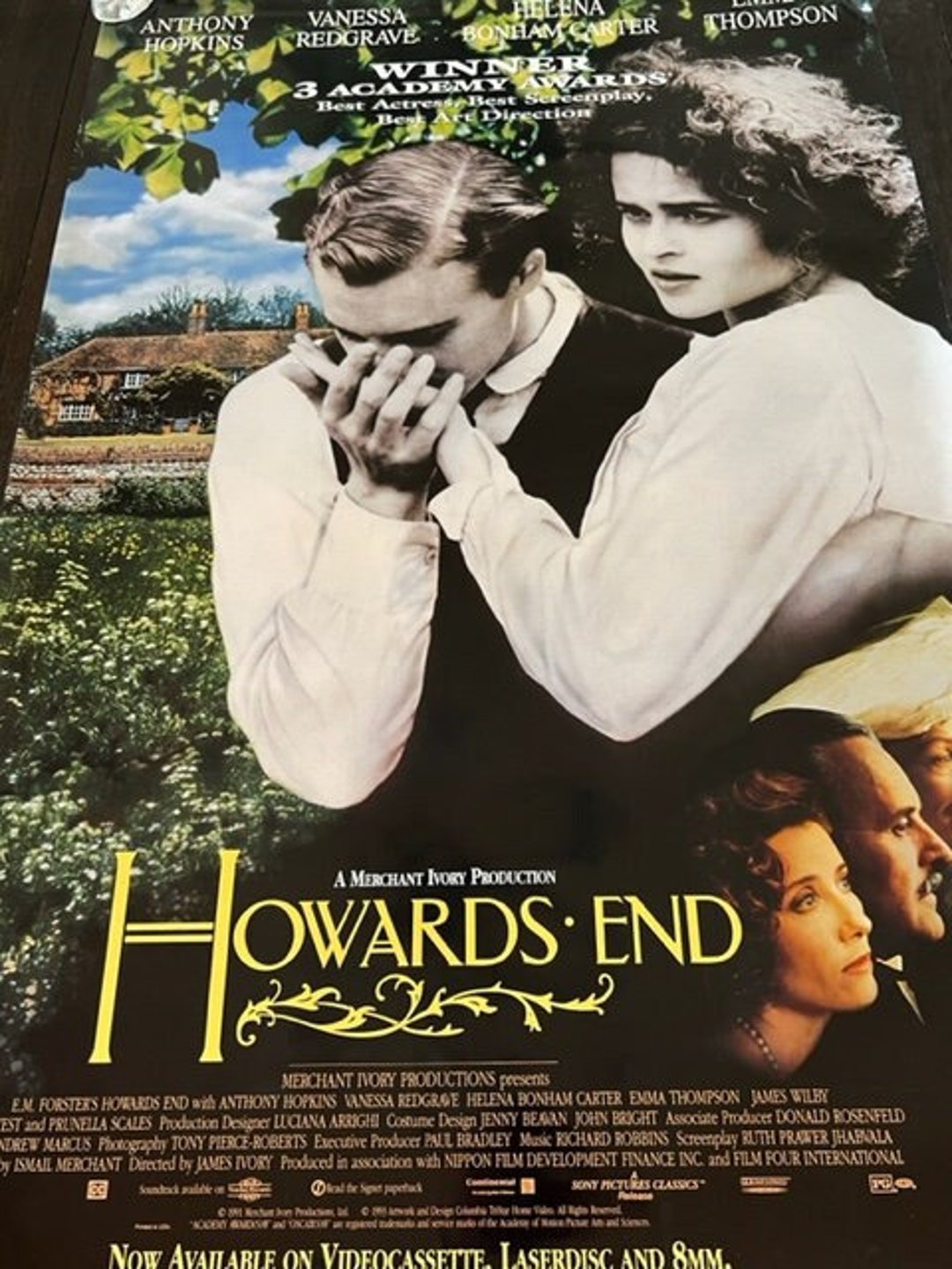 Movie Theater Cinema Poster Vtg Lobby Card 1993 Howards End Anthony ...
