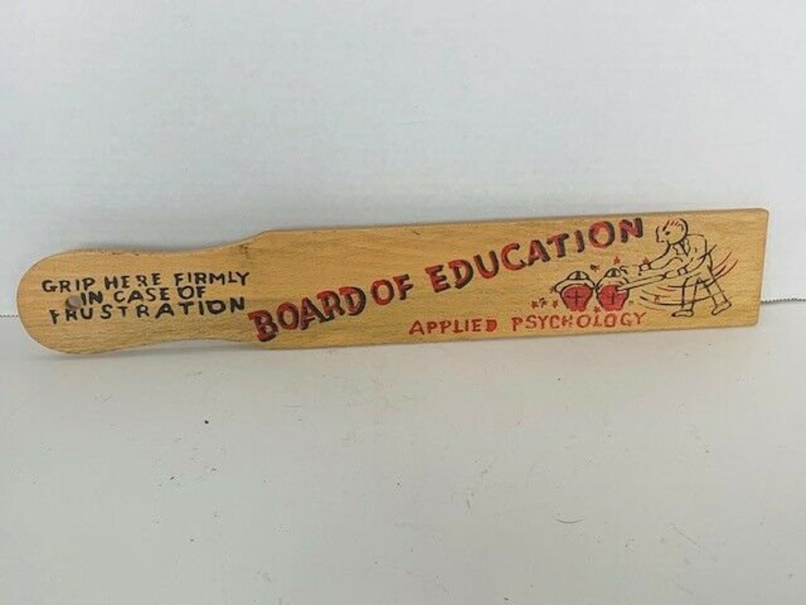 Teacher Paddle Vtg Wood 15 Principal Board Education | Etsy