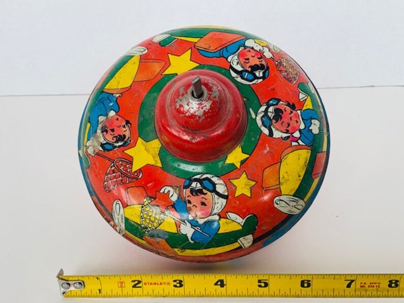 Antique Toy Metal Tin Top Vintage Vtg Ohio Art USA Made Big - Etsy