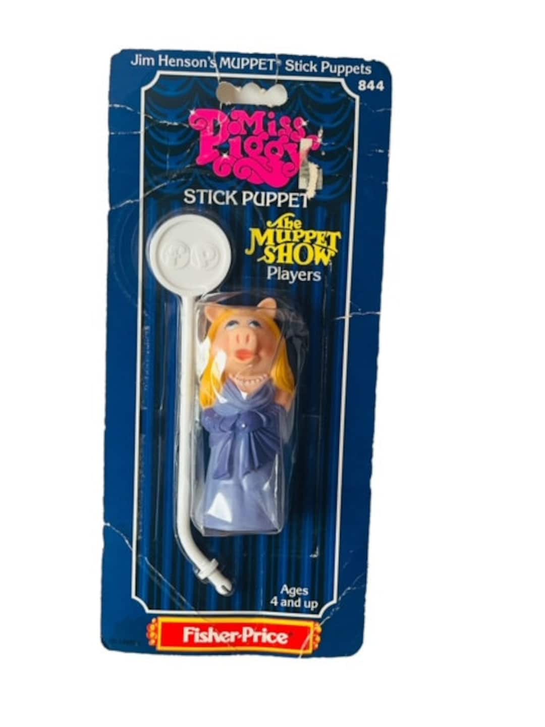 Miss Piggy Finger Stick Puppet Figure Toy Fisher Price MOC 1979 Muppets ...