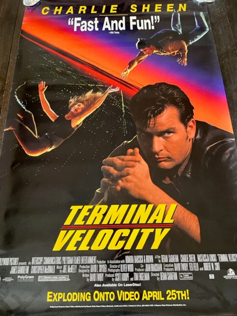 Movie Theater Cinema Poster Lobby Card 1994 Terminal Velocity Charlie ...