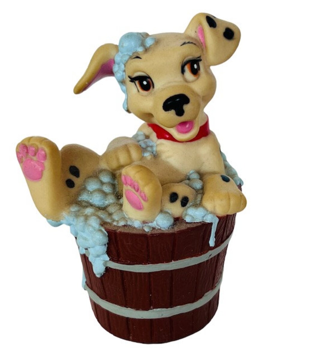101 Dalmatians Figurine Vtg Walt Disney Lucky Pongo Spot Cruella Bath ...