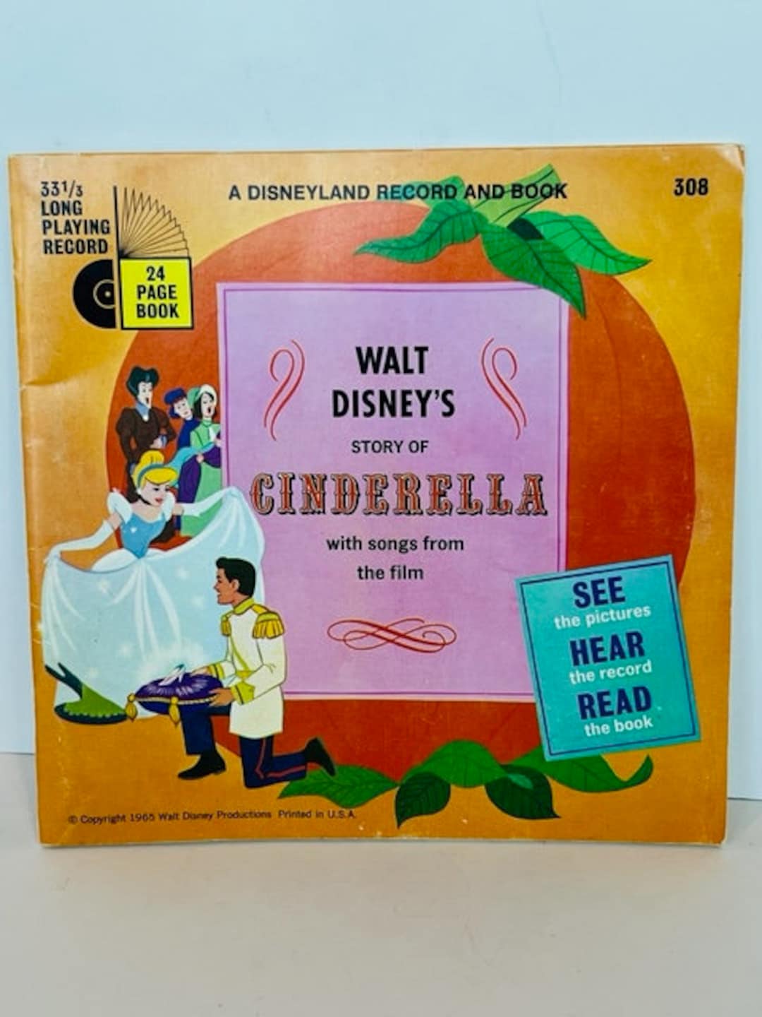 Disneyland Record BOOK ONLY 1960s Walt Disney Original Sleeve Case ...