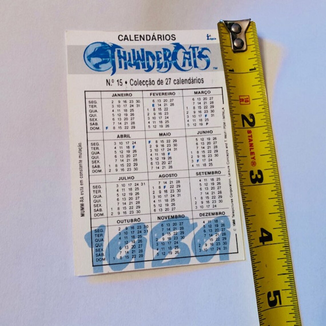 THUNDERCATS VINTAGE CALENDAR 1988 Ljn Card Action Figure Toy - Etsy
