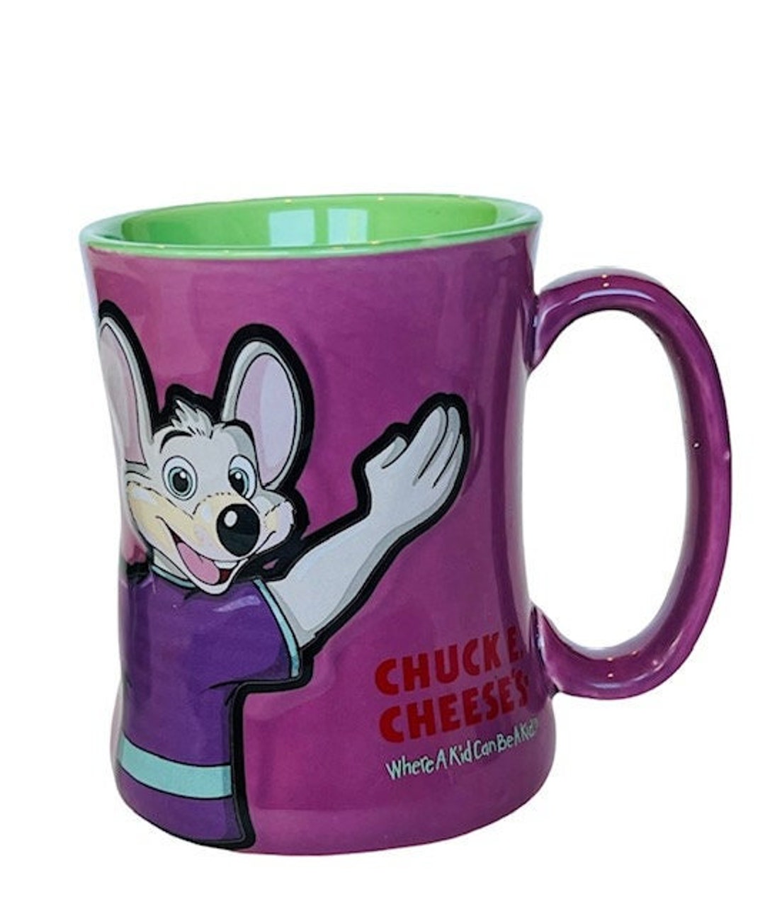 Chuck E Cheese Coffee Mug Cup Showbiz Pizza Vtg Arcade Kid Be Mouse ...